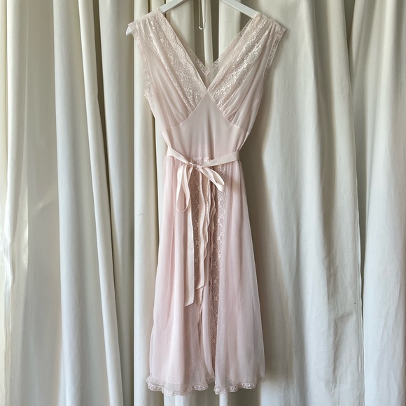 Dresses | Vintage Pale Pink Slip Dress Nightgown 36 Small | Poshmark